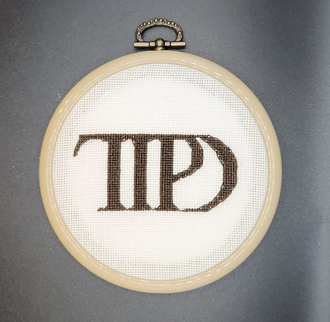 TTPD Logo - Completed Small Cross Stitch Gift - Tortured Poets ...