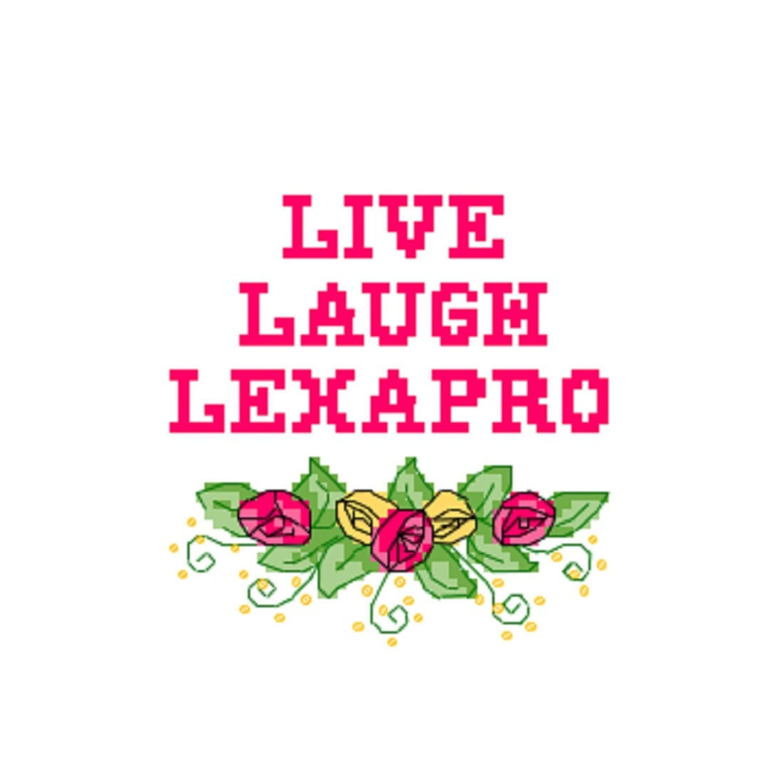Live Laugh Lexapro Funny Cross Stitch PATTERN - Etsy