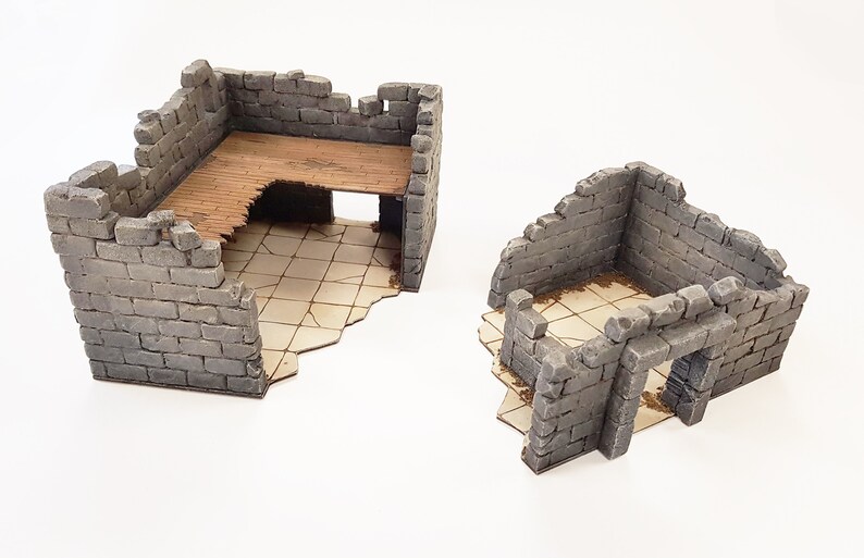 Ruined Manor House Terrain Kit MDF and XPS Foam Styrofoam - Etsy