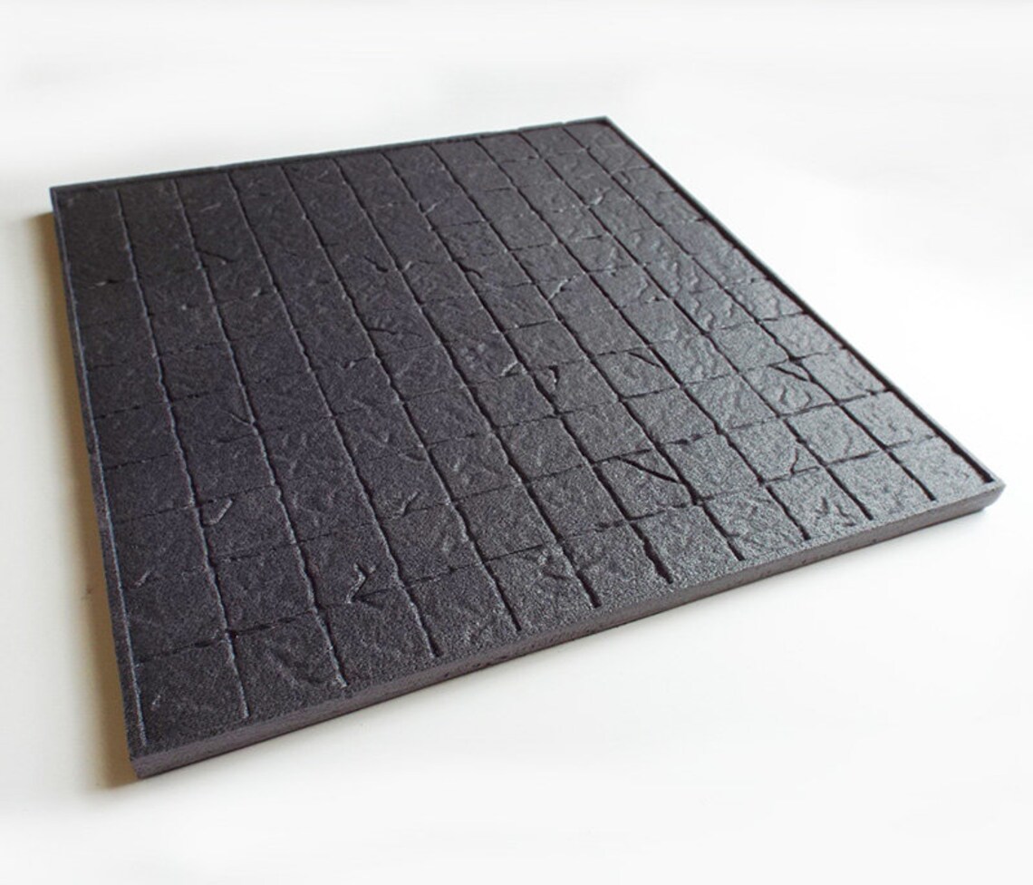 Grid Flagstone Textured Grey Foam Sheets X4 - Dnd, Wargames Scenery ...