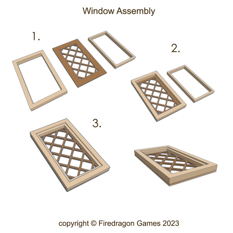 Miniature Window Frames With 'leaded' Effect. Wargames Scenery, Terrain ...