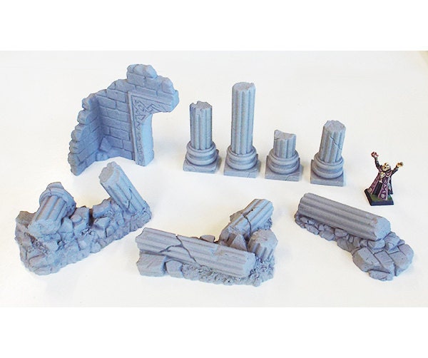 Ruined Columns Set 28mm Scatter Terrain Wargames | Etsy