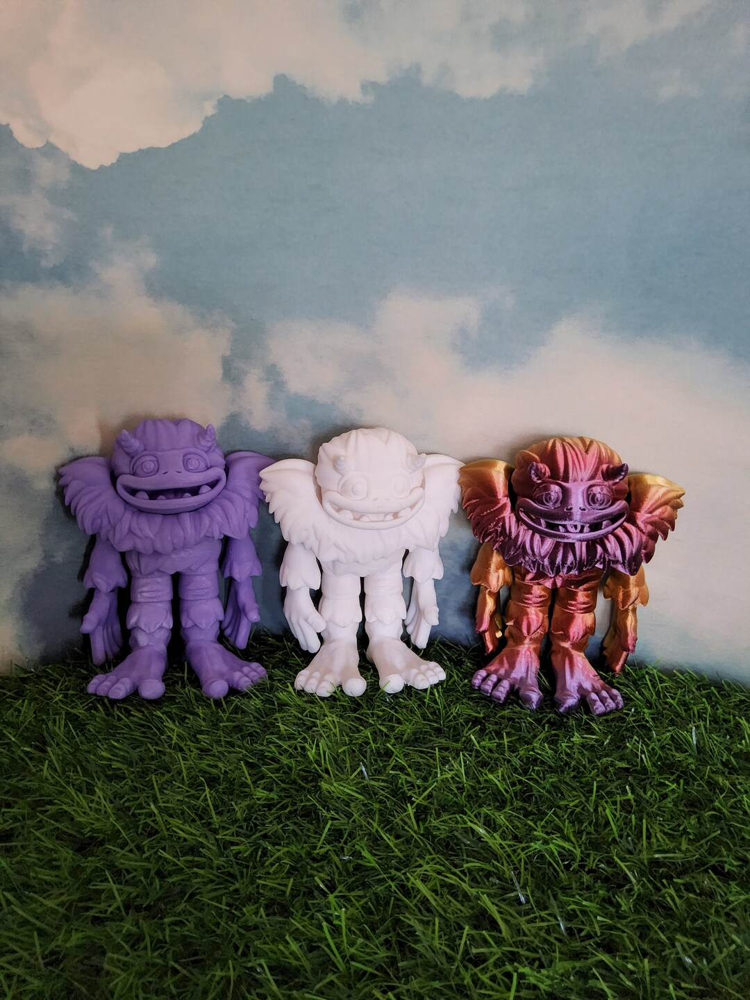 3D Printed Posable Flexi Yeti: Fidget Desk Toy - Etsy