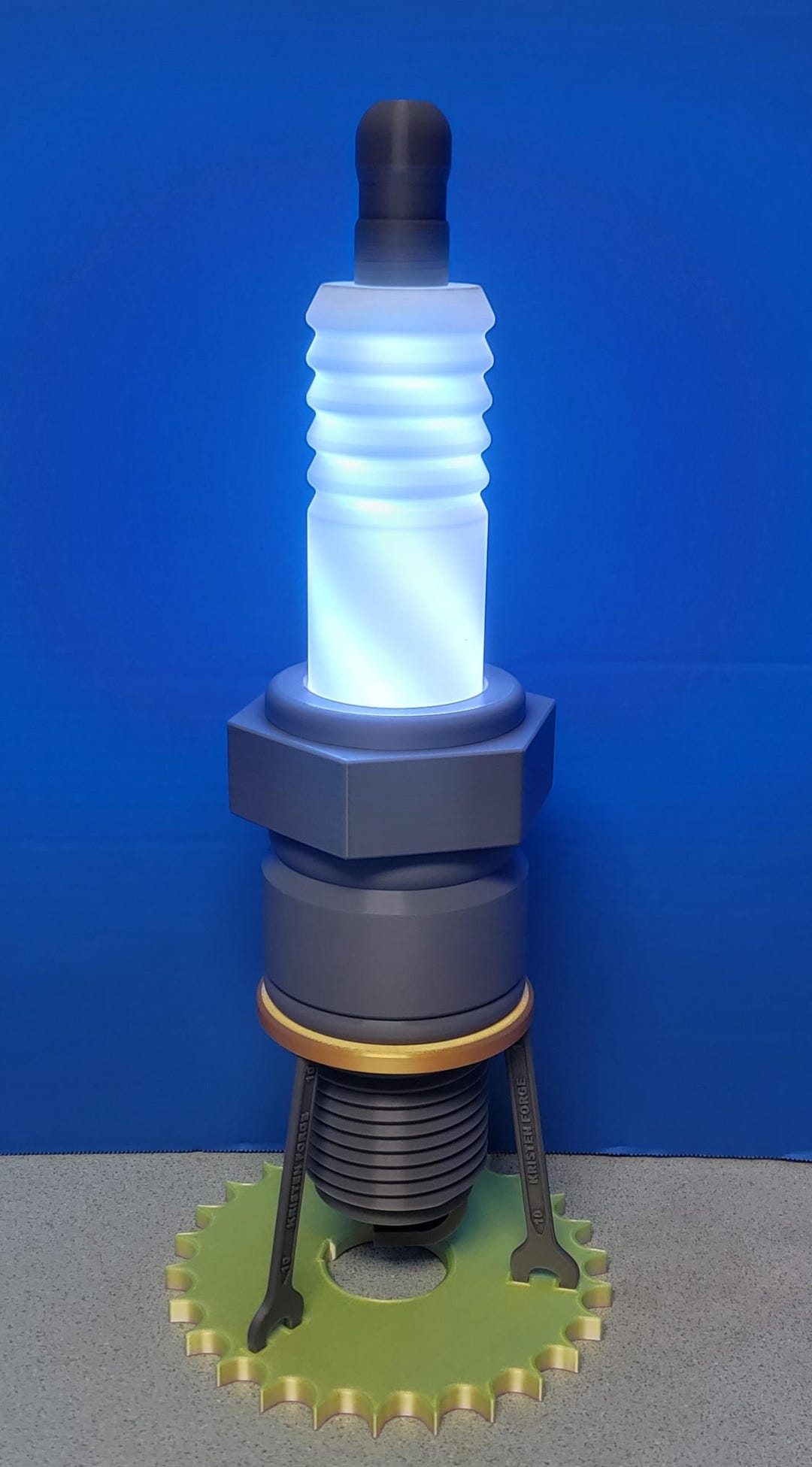 3D Printed Spark Plug Lamp, Sparkplug Light, Auto Logo LED Light, Man ...