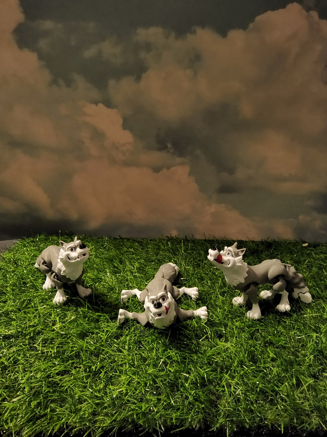 Flexi Multi Colored Wolf Articulated Wolf - Etsy