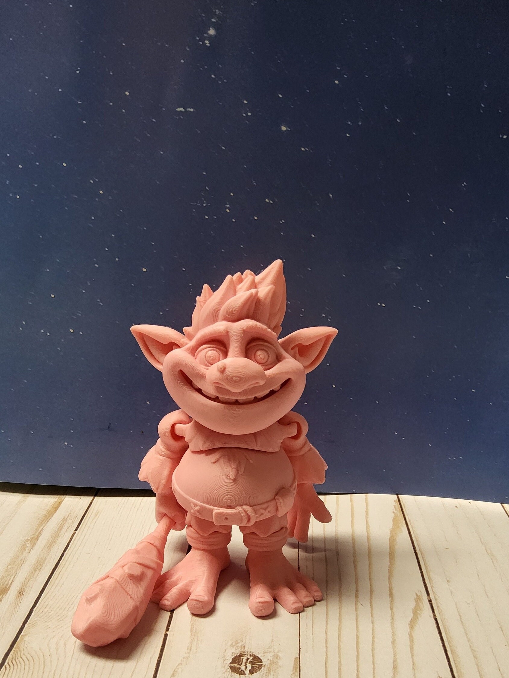 3D Printed Flexi Troll: Multi Color Fidget Toy - Etsy