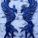 Two Blue Phoenixes Phoenix Mirror Image Phoenix Carving - Etsy
