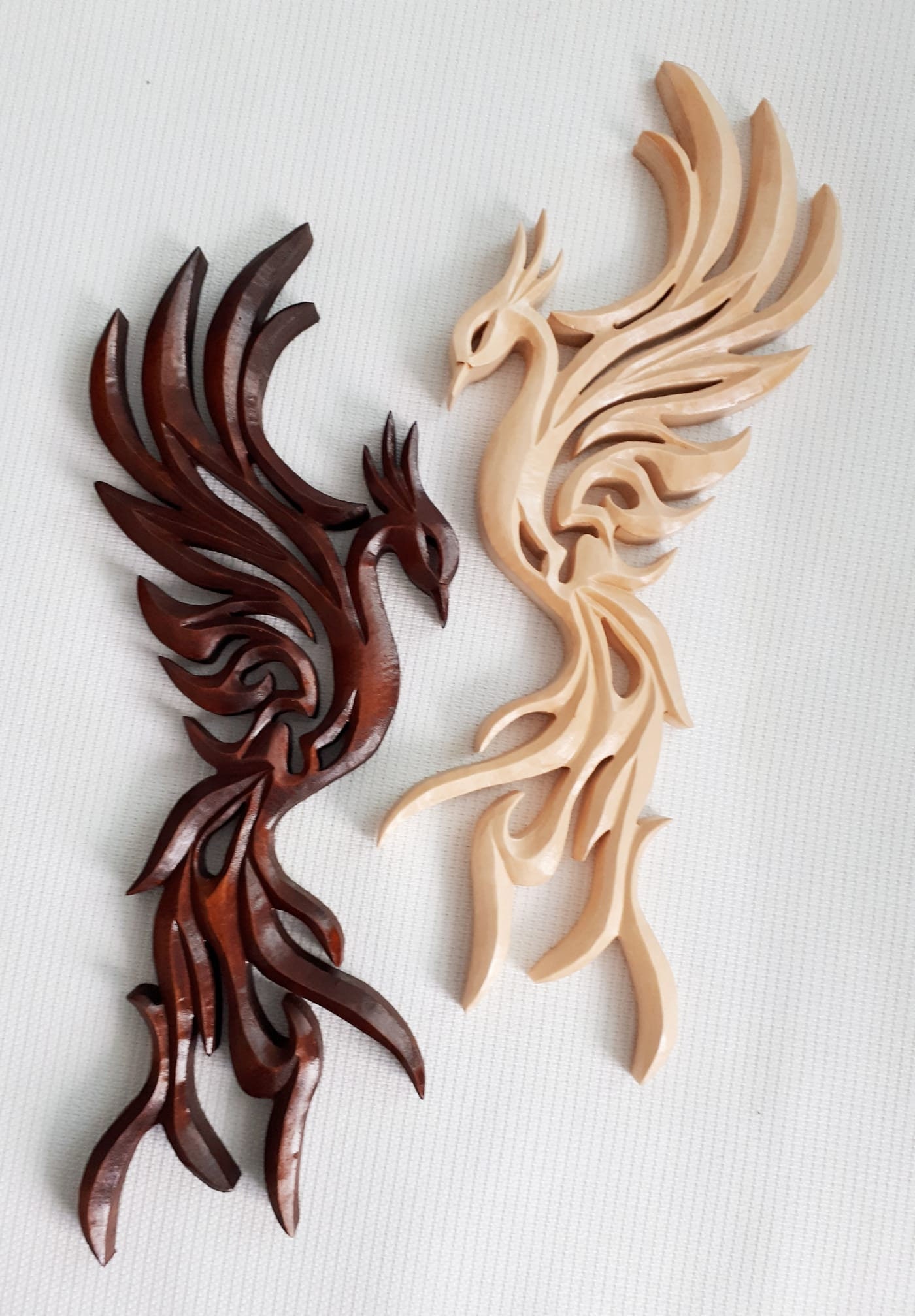 Phoenix Yin Et Yang Phoenix Carving Wall Two Phoenixes - Etsy