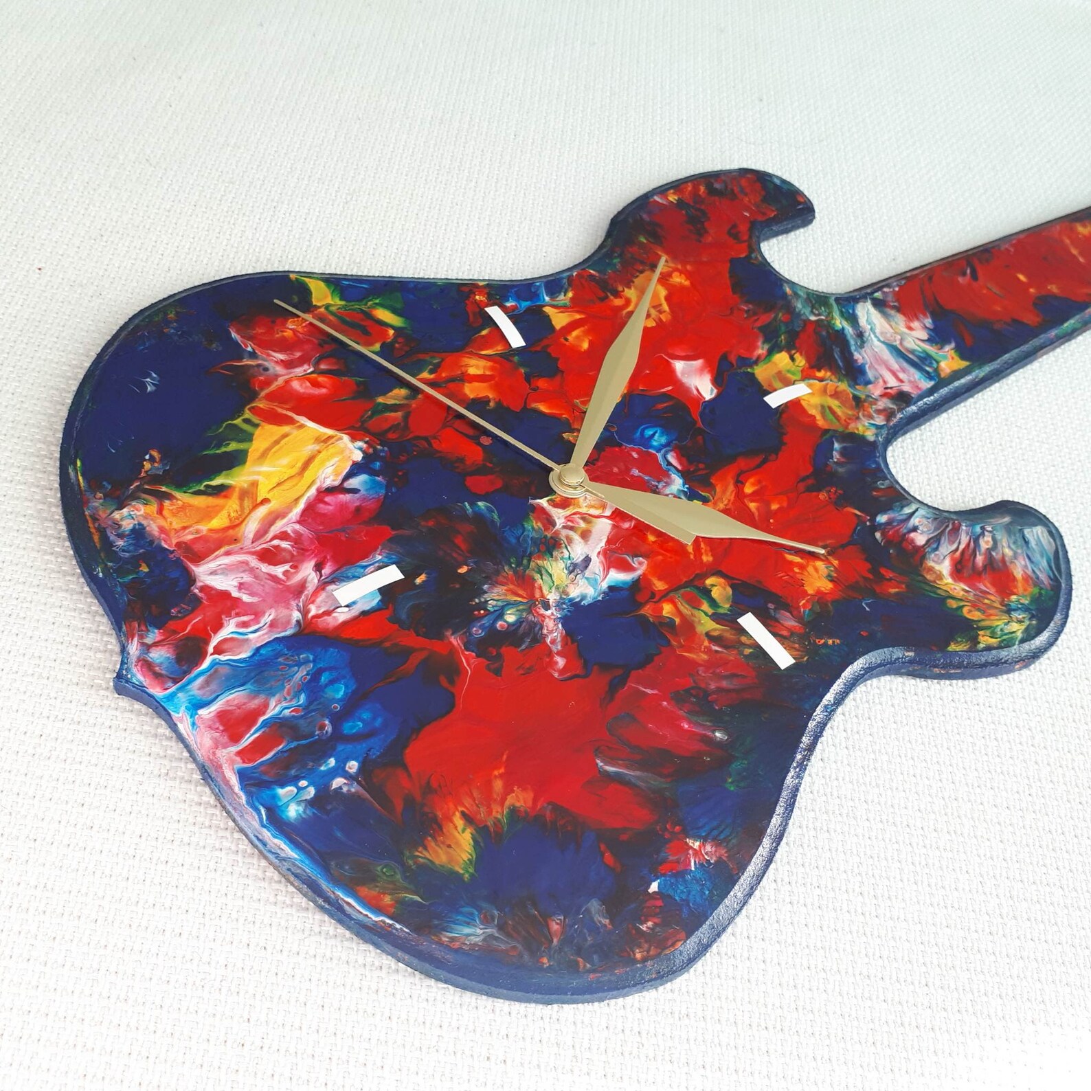 16'' Guitar Wall Clock Abstract Guitar Wall Clock - Etsy