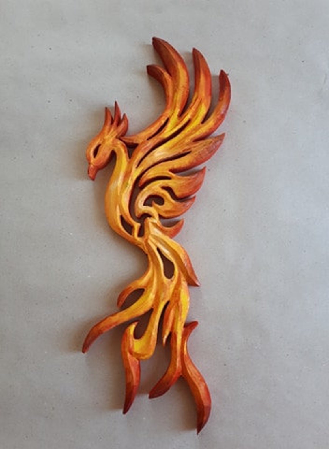 Fiery Phoenix Yellow Phoenix 15 Inches Phoenix Firebird | Etsy