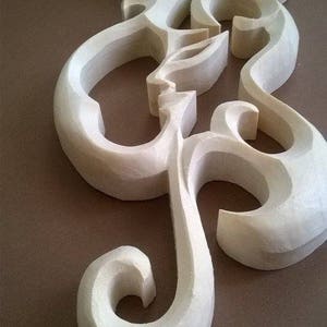 Wooden Treble Clef, Handmade Clef, Love Clef, Love Music, Wood Carving ...