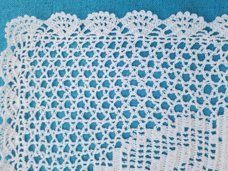 Vintage Crocheted Doily With Roses Rectangular Doily Table - Etsy