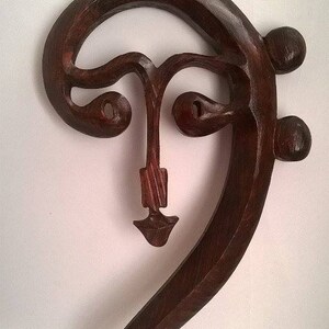 Wood Carving Bass Clef, Handmade Bass Clef, Wooden Bass Clef, Carving ...