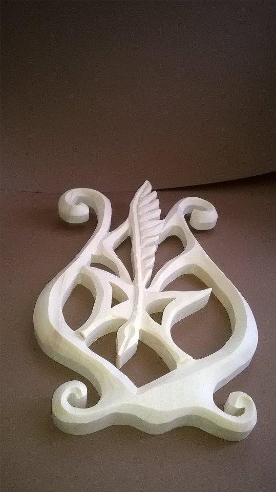 Wooden Lyre Lyre Poetry Carving Wall Lyre Wood Carving - Etsy