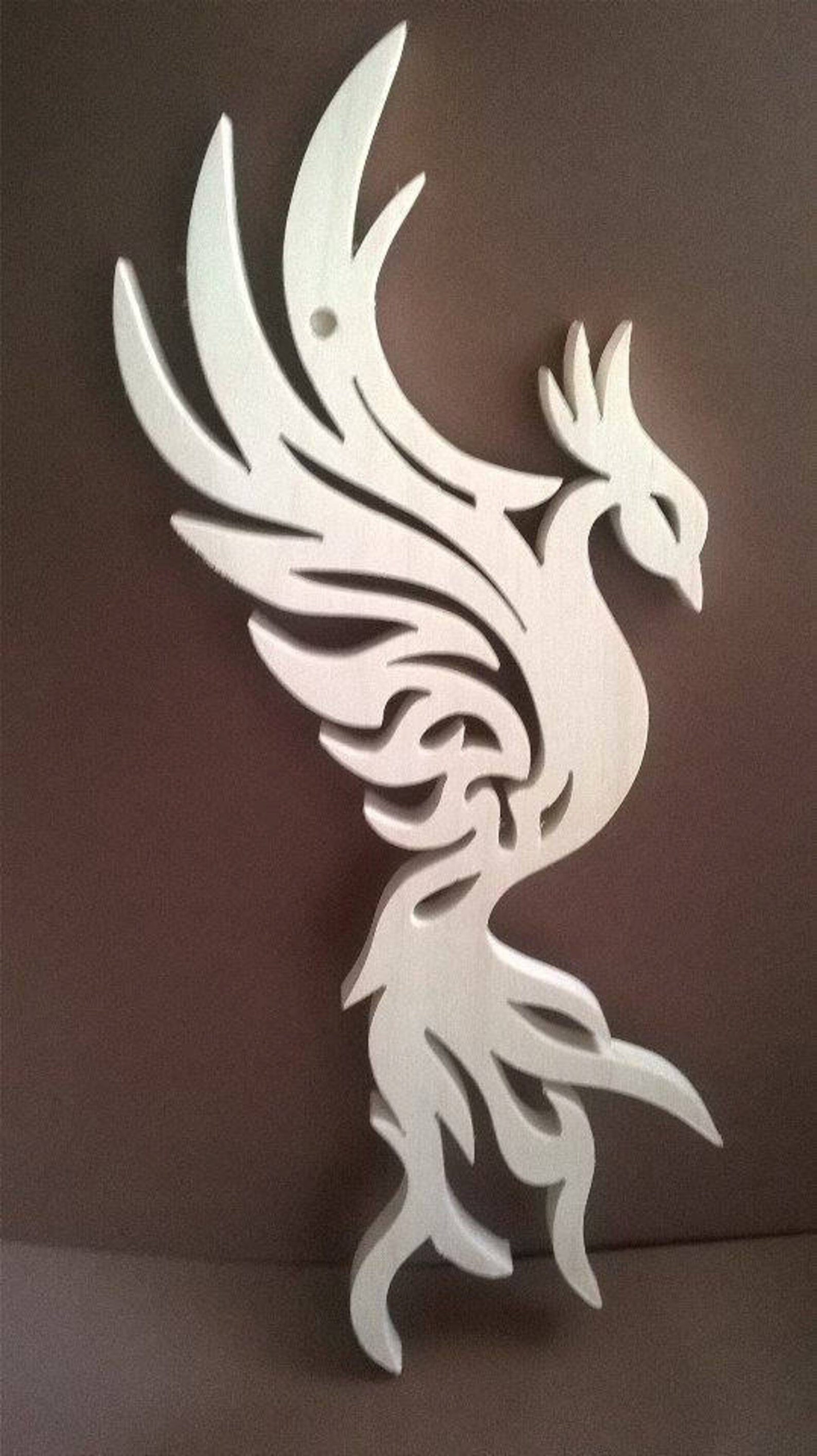 Phoenix Carving Wall Phoenix Bird Handmade White Wooden | Etsy