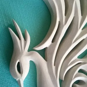 Phoenixes Carving Wall, Phoenix Bird, Handmade Phoenix, Wooden Phoenix ...