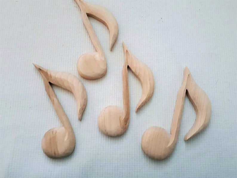 Natural Wooden Music Notes Unfinished Notes Natural Wood - Etsy