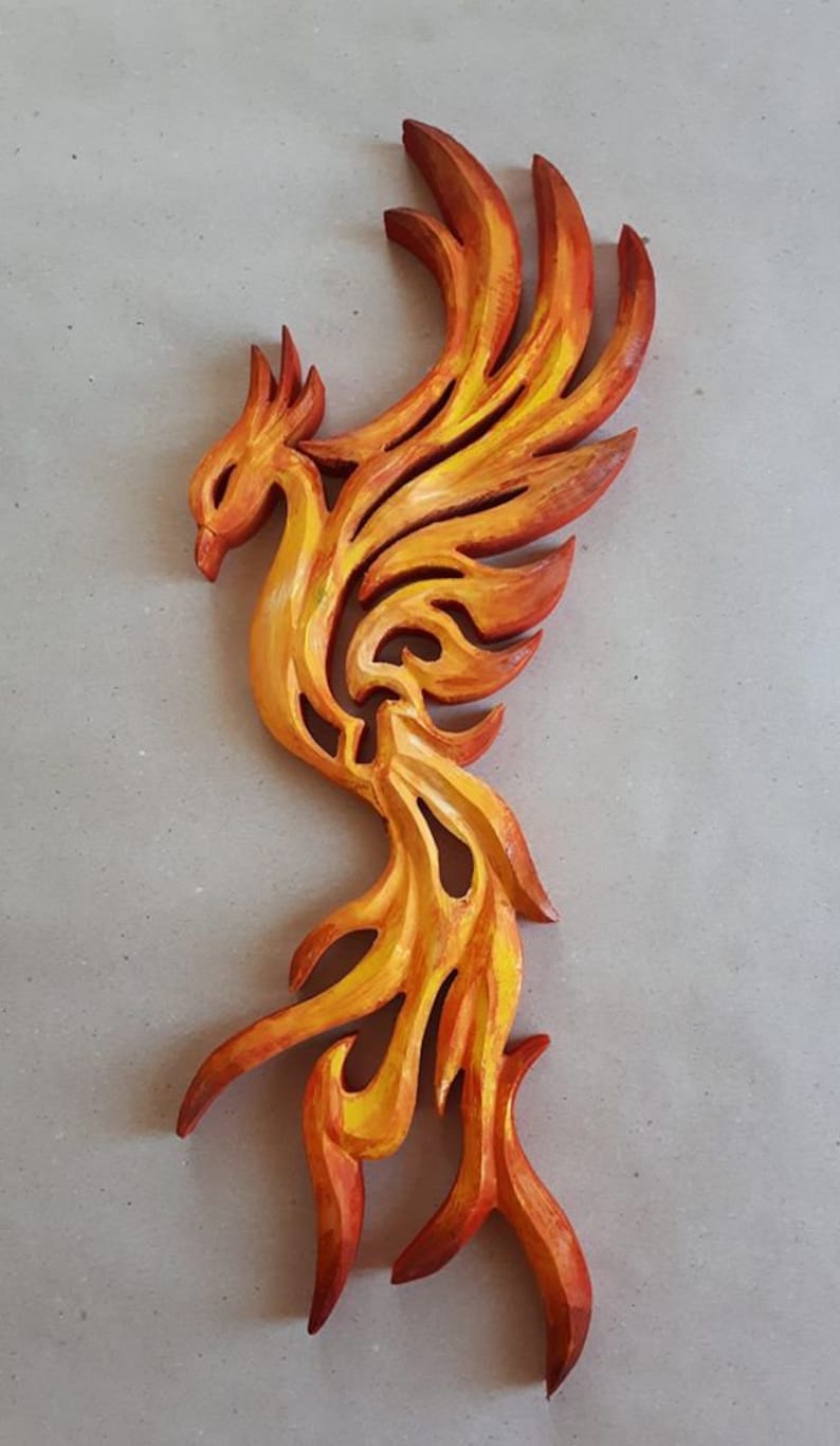 Fiery Phoenix Yellow Phoenix 15 Inches Phoenix Firebird | Etsy