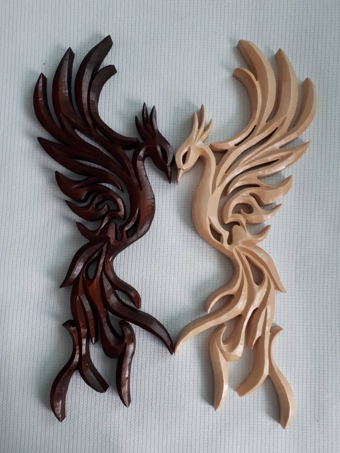 Phoenixes Yin Et Yang, Phoenix Carving Wall, Two Phoenixes, Phoenix ...