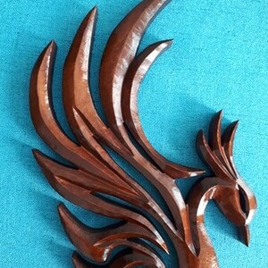 Phoenix, 15 Inches Phoenix, Phoenix Carving Wall, Phoenix Bird ...