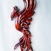 Red Phoenix, 15 Inches Phoenix, Firebird, Phoenix Carving Wall, Phoenix ...