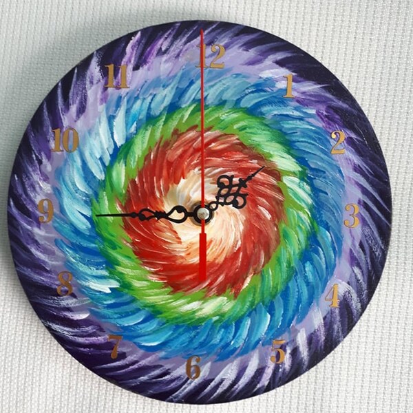 Hand Painted Clock - Etsy