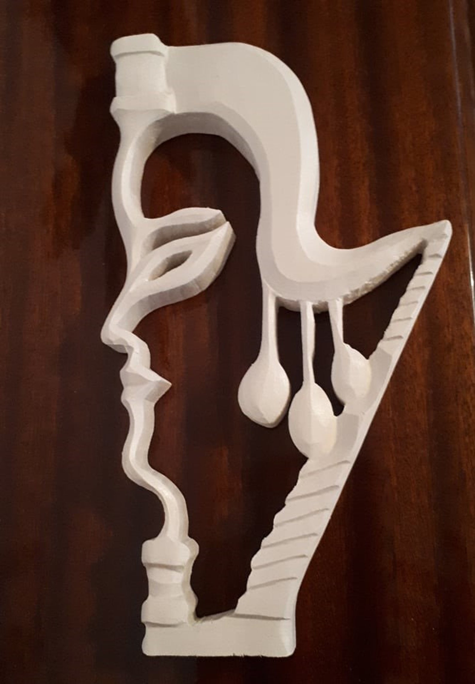 HARP GIFT, Wooden Harp, Carving Wall Harp, Wooden Masks, Handmade Harp ...