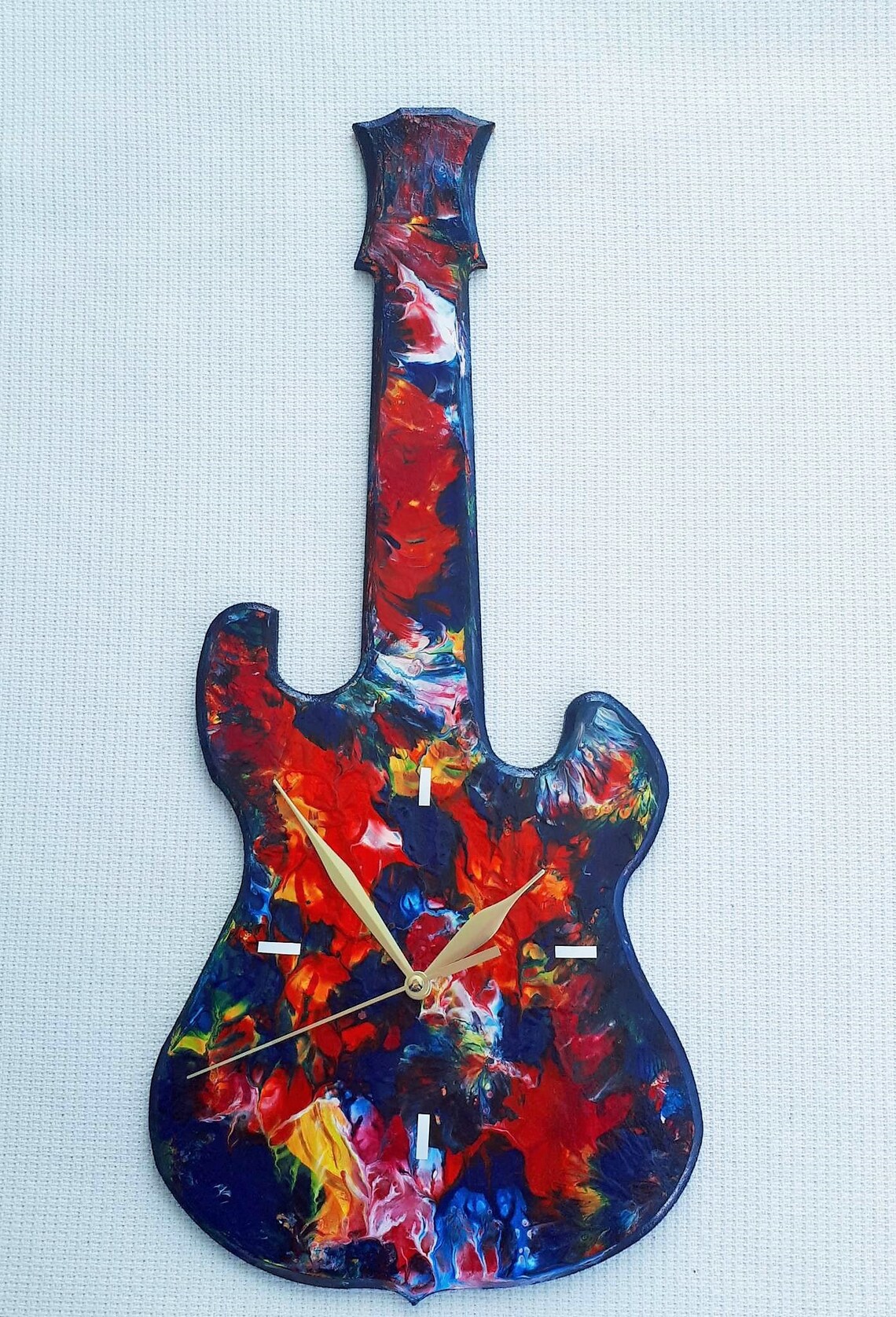 16'' Guitar Wall Clock Abstract Guitar Wall Clock - Etsy