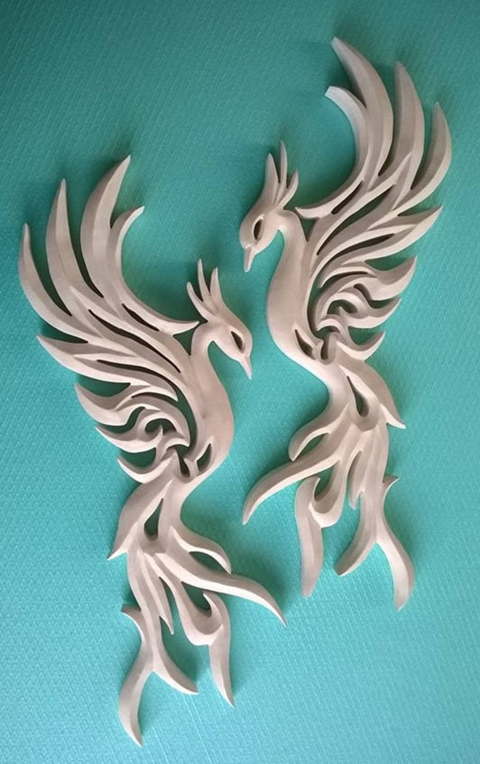 Phoenixes Carving Wall Phoenix Bird Handmade Phoenix Wooden - Etsy