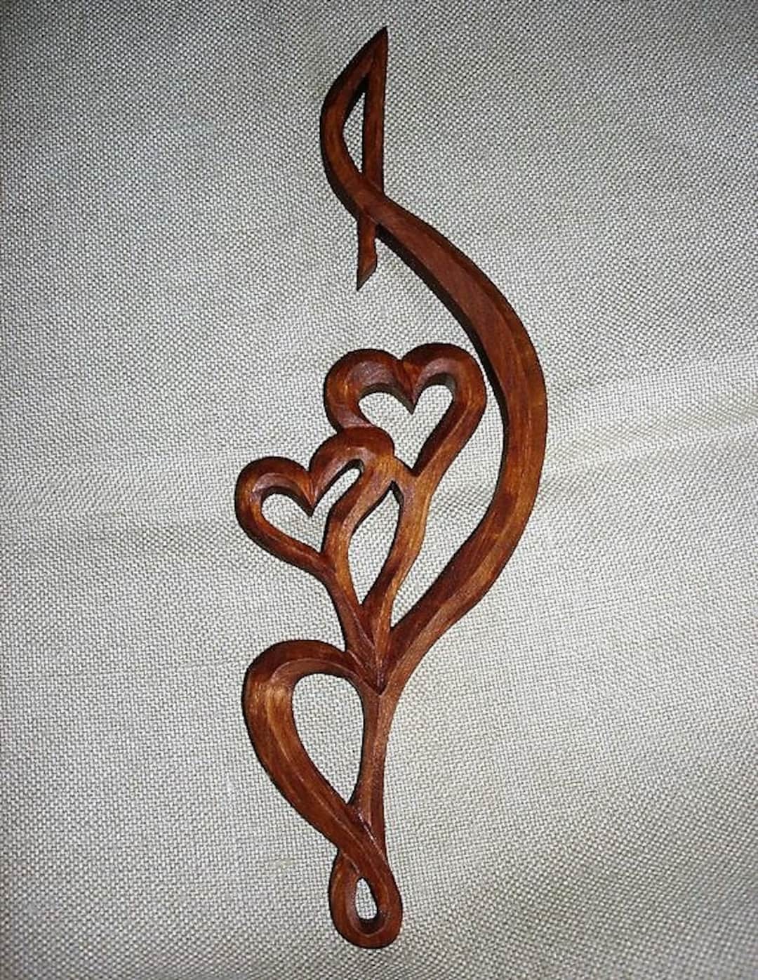 Music and Love, Love Duet, Valentine's Day Gift , Carving Wall Love ...