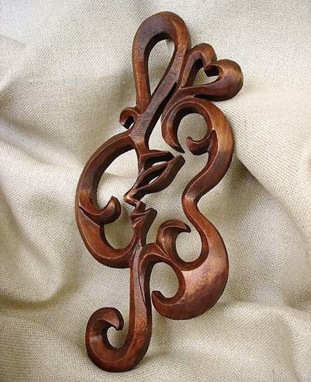 Wooden Treble Clef, Handmade Clef, Love Clef, Love Music, Wood Carving ...