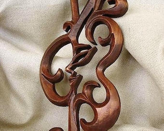Wooden Treble Clef | Etsy