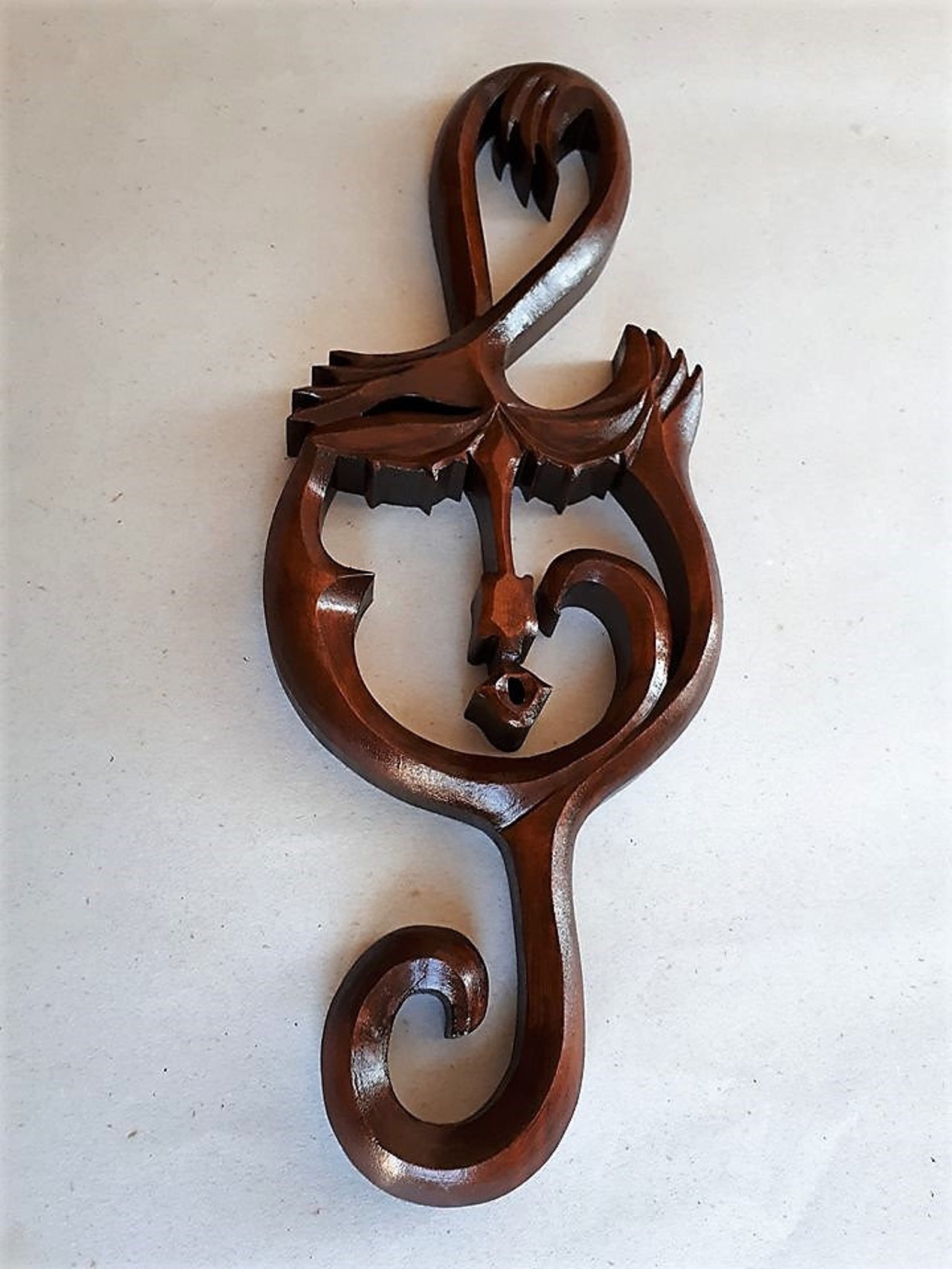 Treble Clef Wood Carving Wood Carving Treble Clef Carving - Etsy
