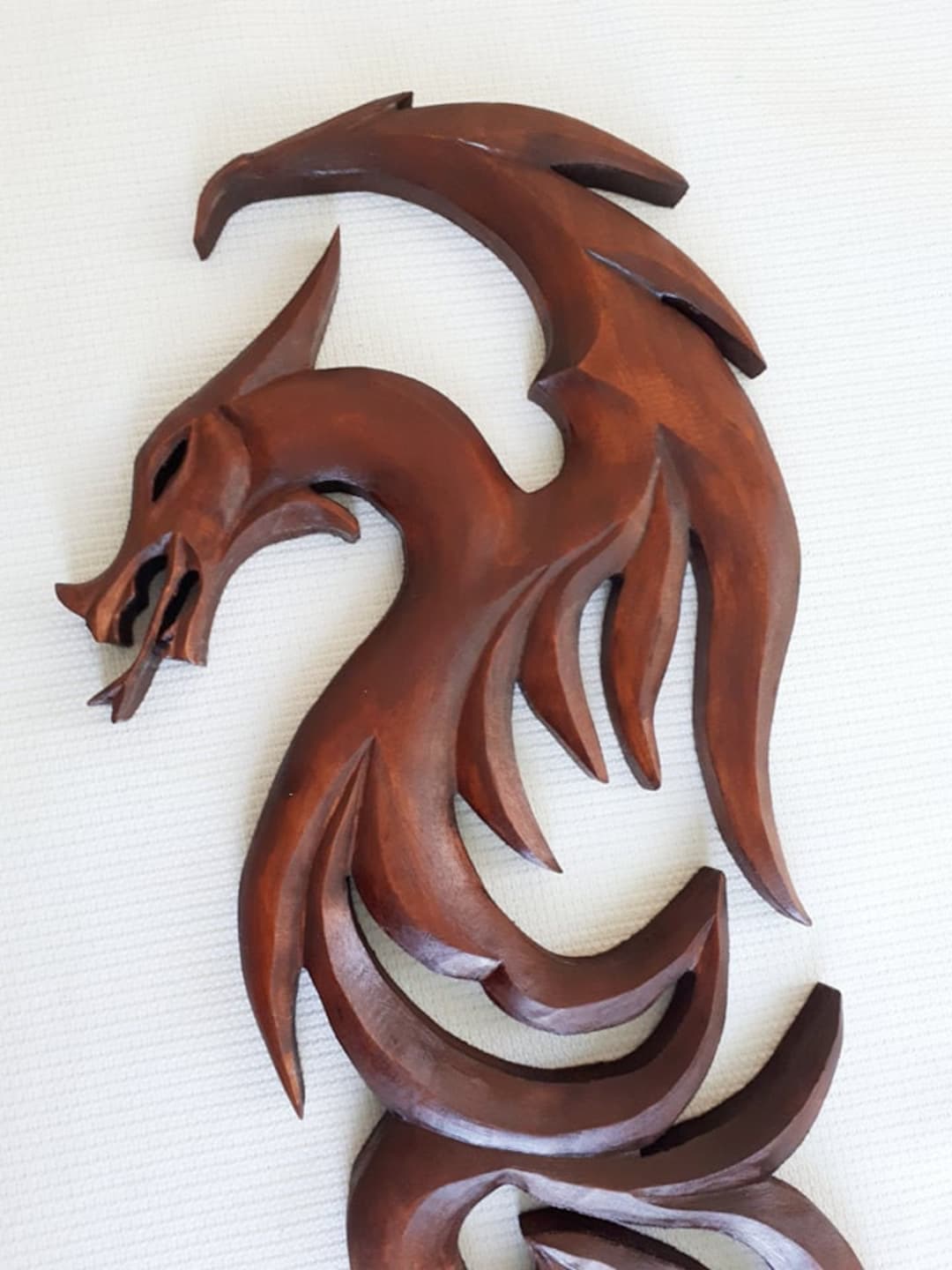 Wooden Dragon, Dragon, Wood Carving Dragon, Carving Wall Dragon, Carved ...