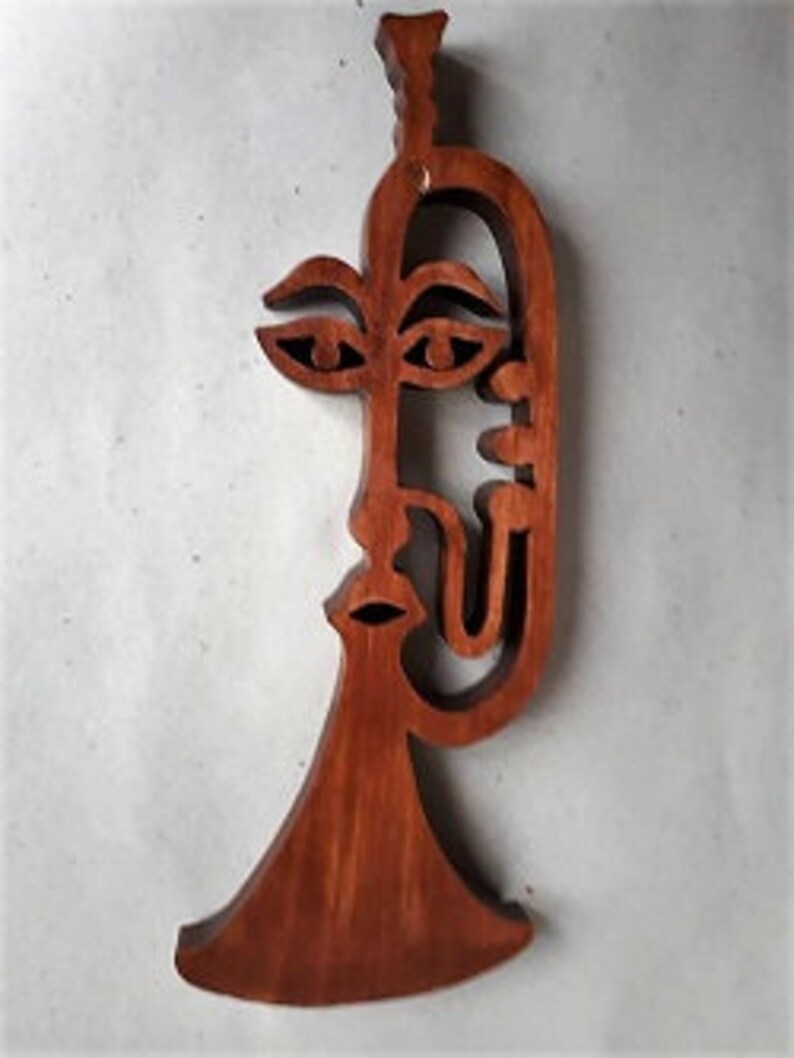 Trumpet Wooden Trumpet Trumpet Carving Wall Wood Carving - Etsy