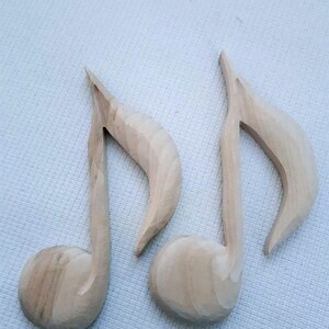 Natural Wooden Music Notes, Unfinished Notes, Natural Wood, Music Notes ...