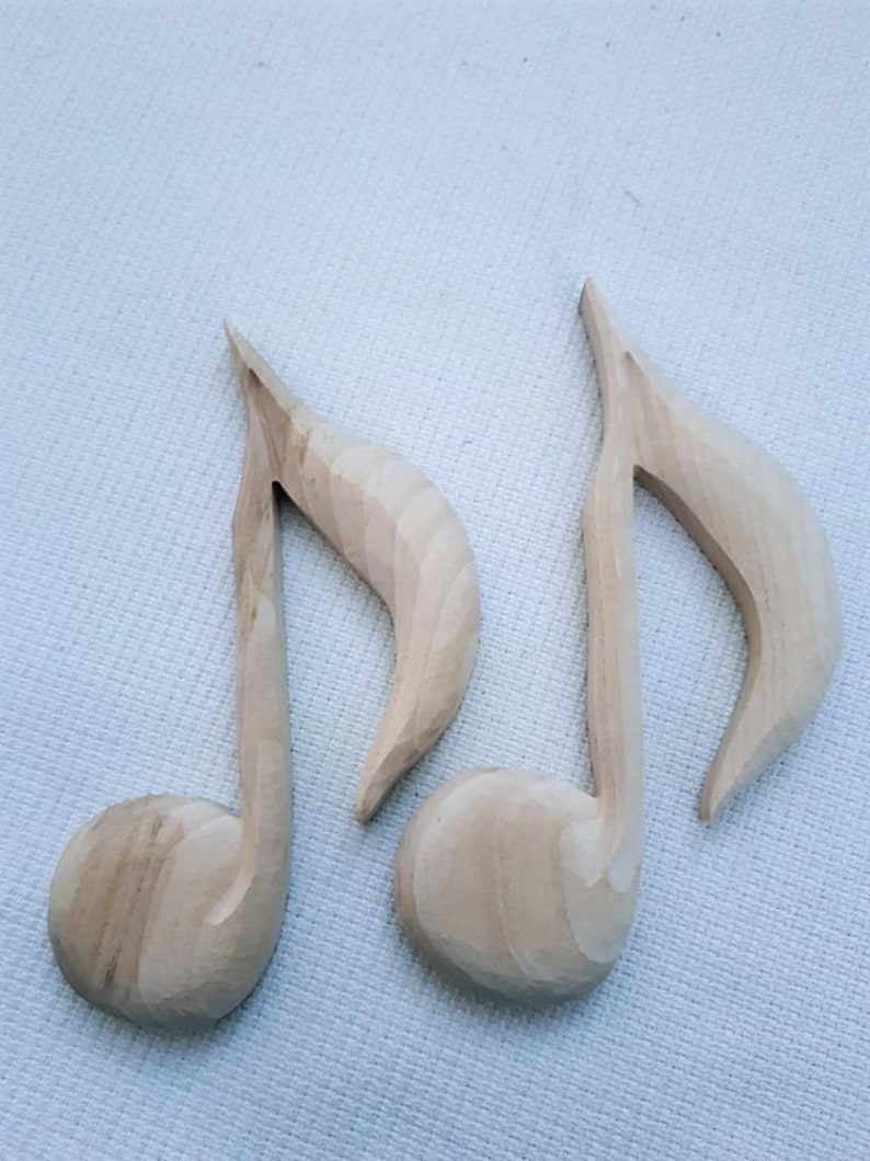 Natural Wooden Music Notes Unfinished Notes Natural Wood - Etsy