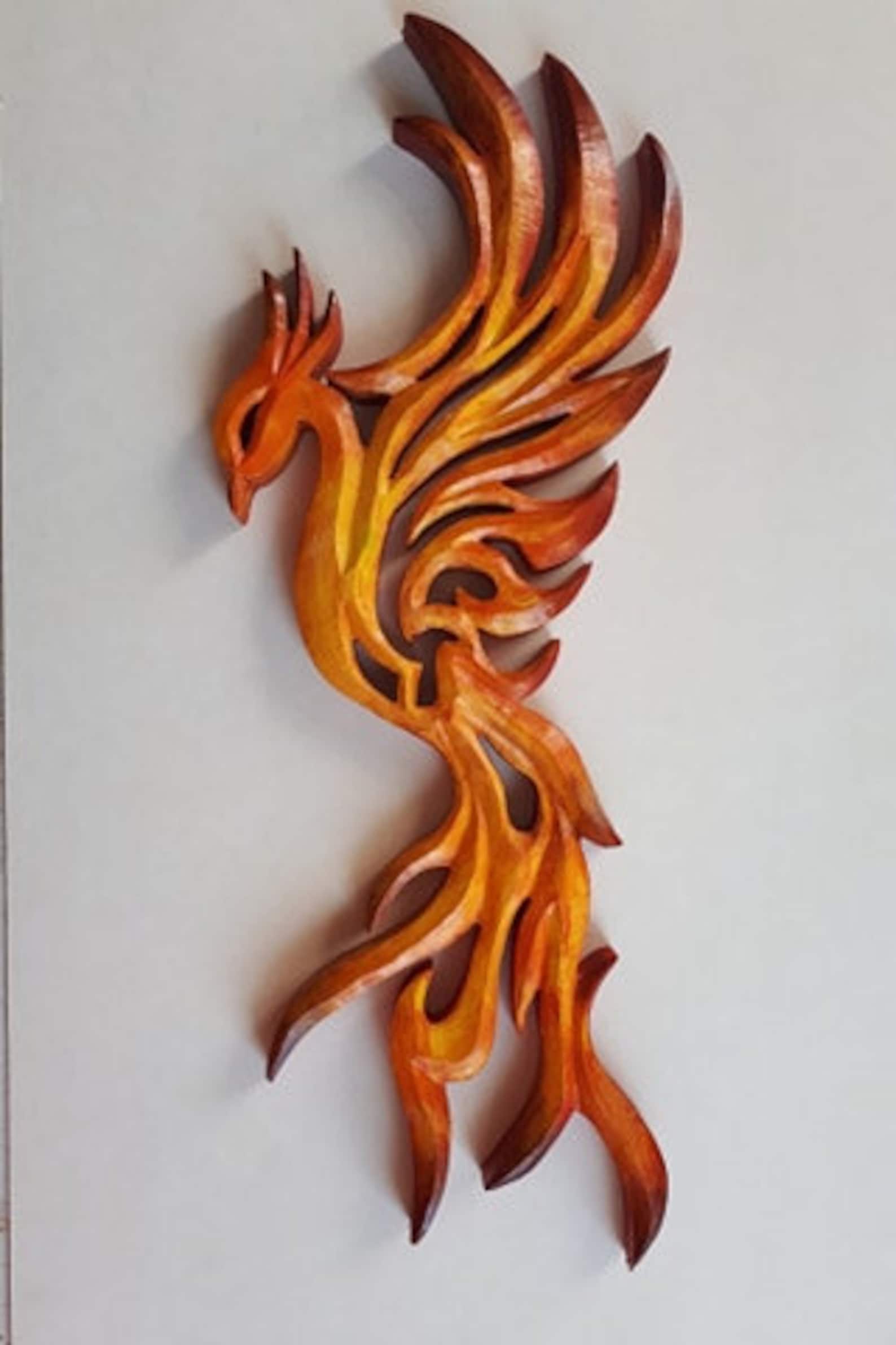 Fiery Phoenix Yellow Phoenix 15 Inches Phoenix Firebird | Etsy