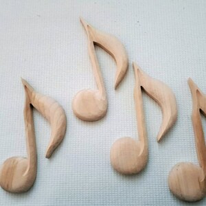 Natural Wooden Music Notes, Unfinished Notes, Natural Wood, Music Notes ...