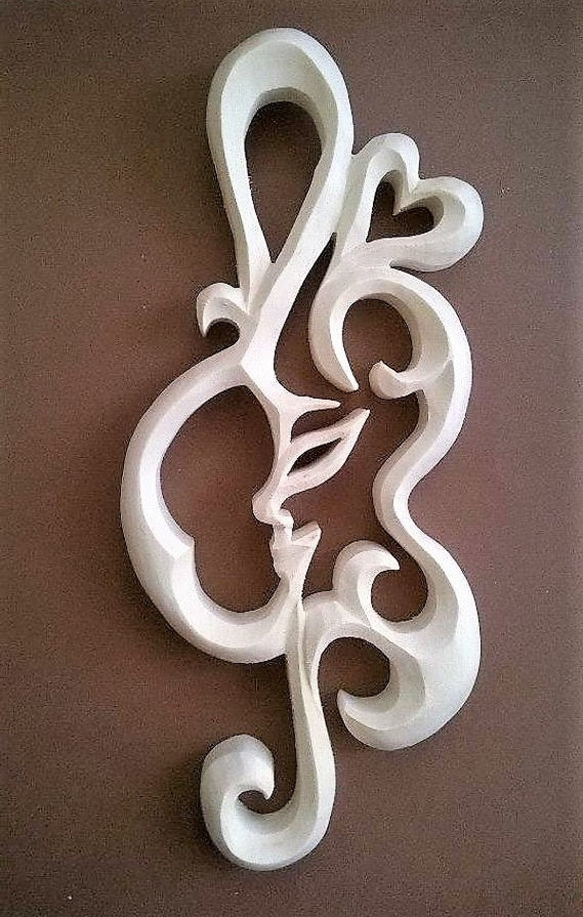Wooden treble clef Handmade clef Love clef Love music | Etsy