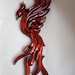 Red Phoenix, 15 Inches Phoenix, Firebird, Phoenix Carving Wall, Phoenix ...