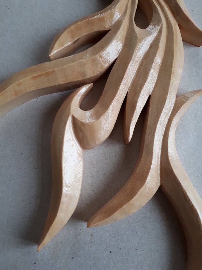 Phoenix Carving Wall Phoenix 22 Inches Natural Wood Color | Etsy