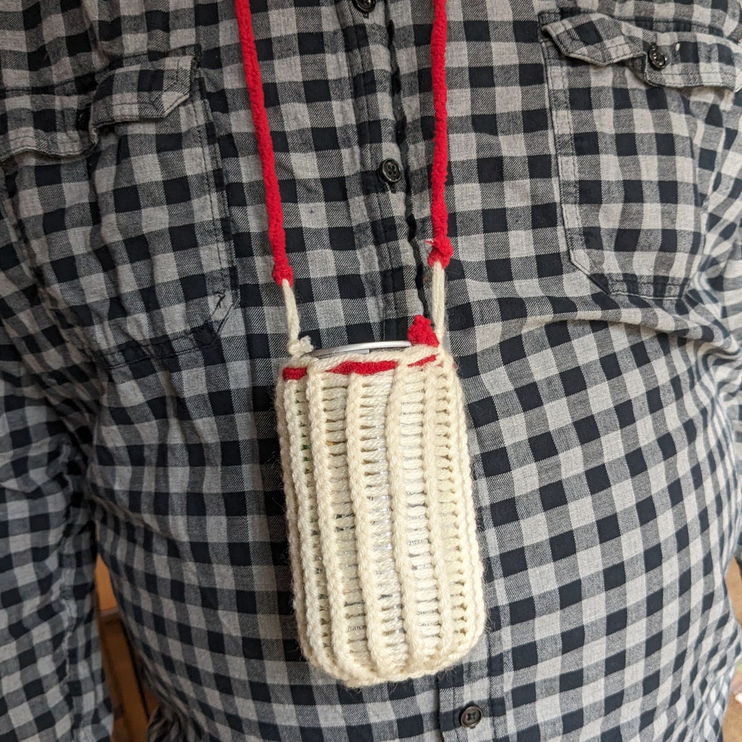 Knit Beer Can or Bottle Sweater Cozy Cooler With Lanyard - Etsy