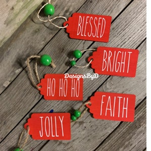 Christmas Tags, Farmhouse Style, Ornaments,wooden Ornaments Ray Dunn ...