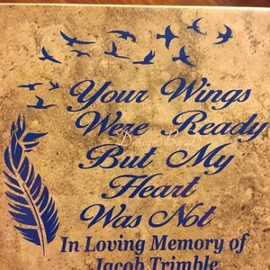 In Memory Plaque, Remembrance Memorial Decoative Tile Keepsake, Loved ...