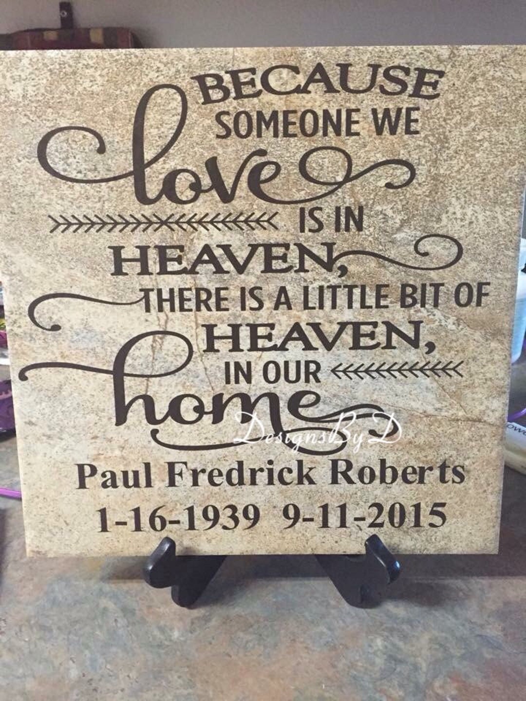 In Memory Plaque, Remembrance Memorial Decoative Tile Keepsake, Loved ...
