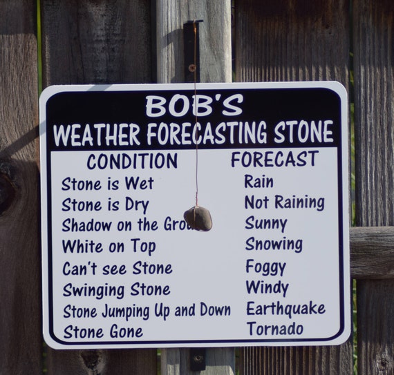 Personalized Weather Forecasting Stone Sign Fun Sign Custom - Etsy