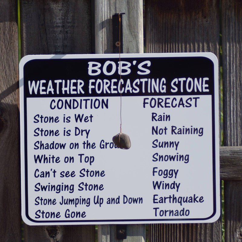 Weather Sign With Stone - Etsy