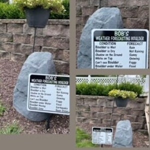 Personalized Weather Forecasting Stone Sign, Novelty Gift - Etsy