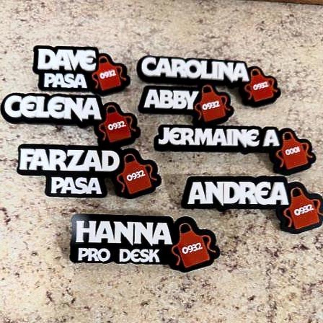 Personalized Name Tags, Pins, Acrylic Hardware Name Tag - Etsy